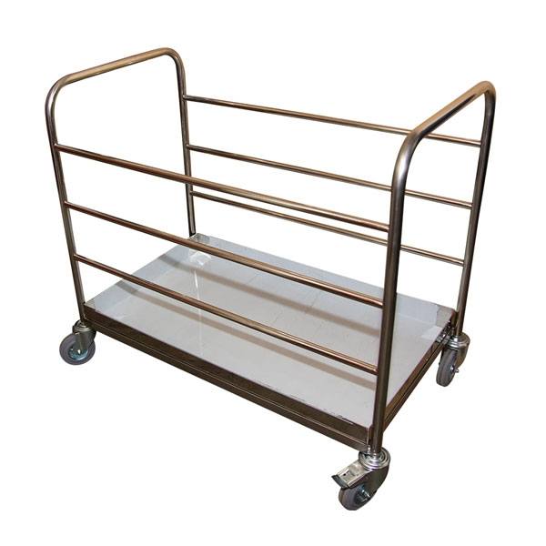 Carucior inox tip platforma, colectare rufe – Medizone