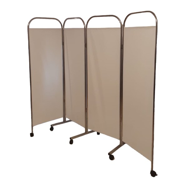 Paravan medical cadru inox cu 4 segmente – Medizone